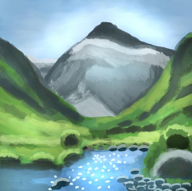 Relaxing art - studying backgrounds 12 - ibisPaint