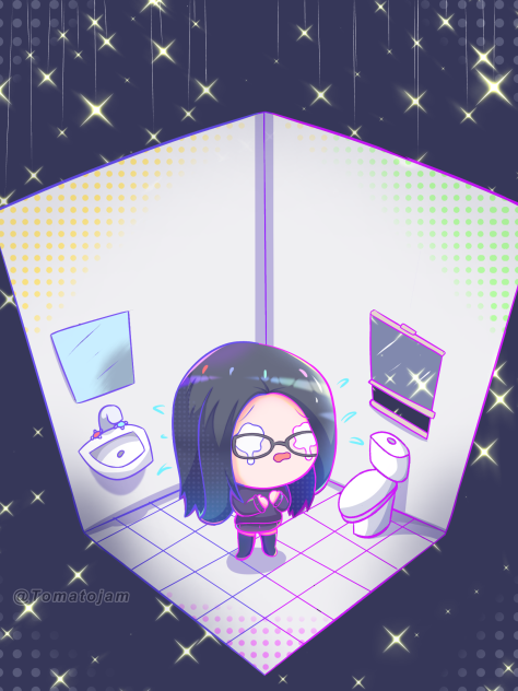 Bathroom in the night - ibisPaint