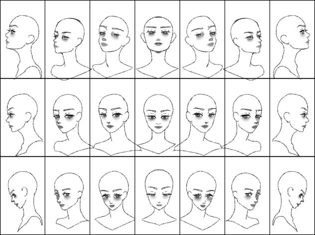 Different angles of faces - ibisPaint