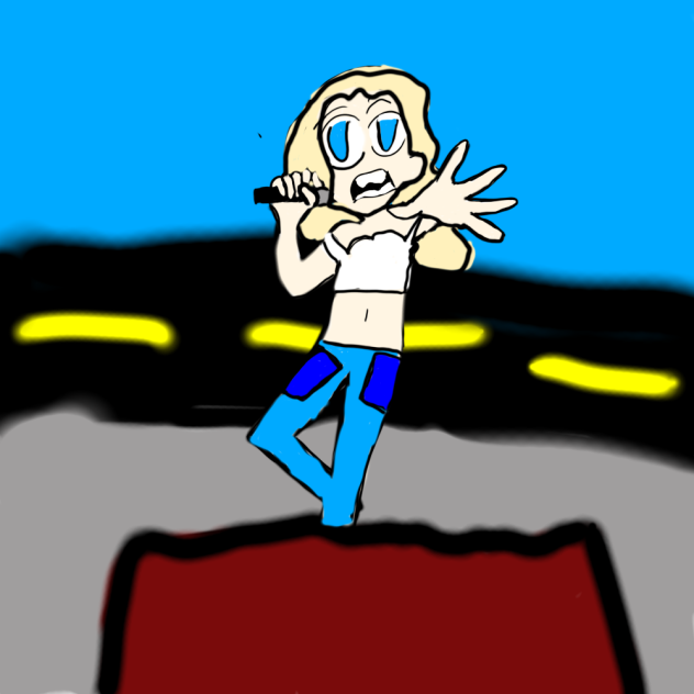 A talented girl falling - ibisPaint