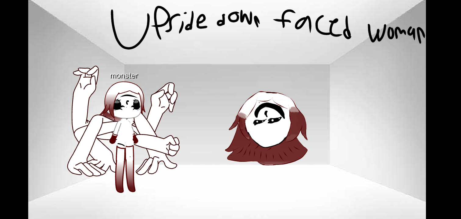 the upside down faced woman - ibisPaint