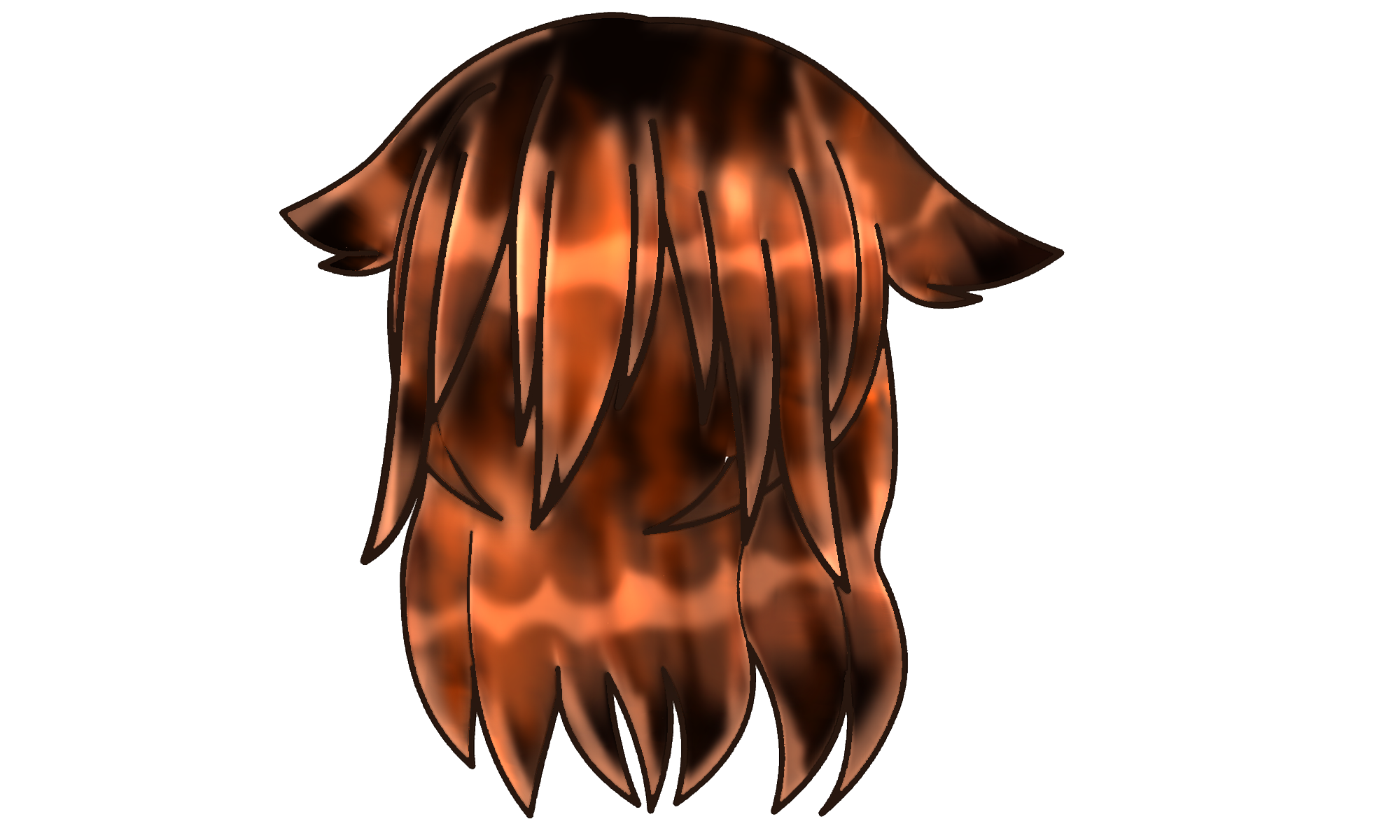 how I shade hair(gach hair #2) - ibisPaint