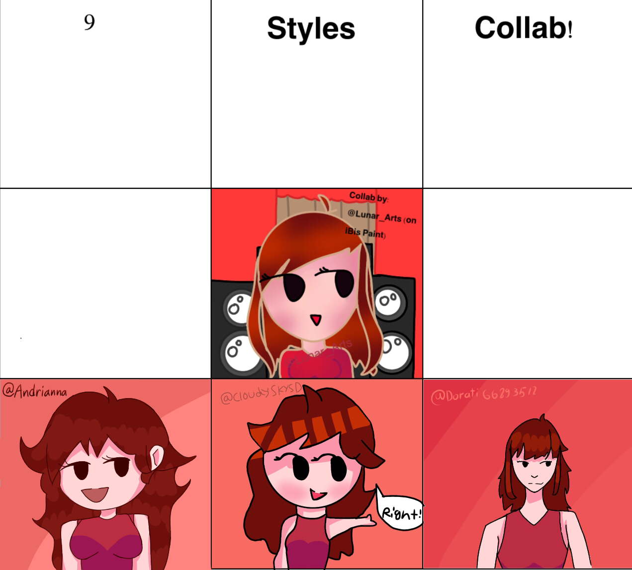 9 Styles Collab! - ibisPaint