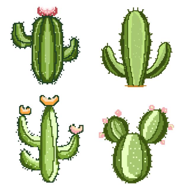 Cactus pixel 4 in 1 - ibisPaint
