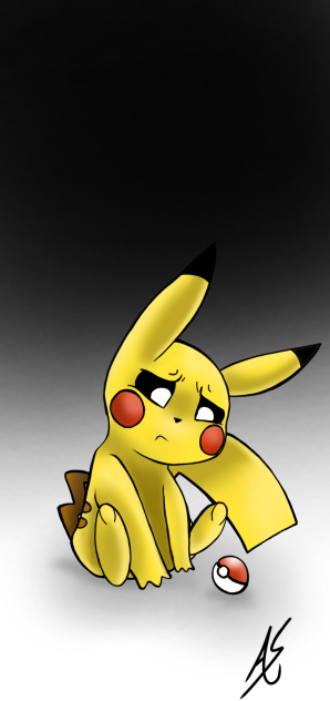 Lonely pikachu - ibisPaint