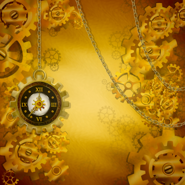 Steampunk watch & gears - ibisPaint