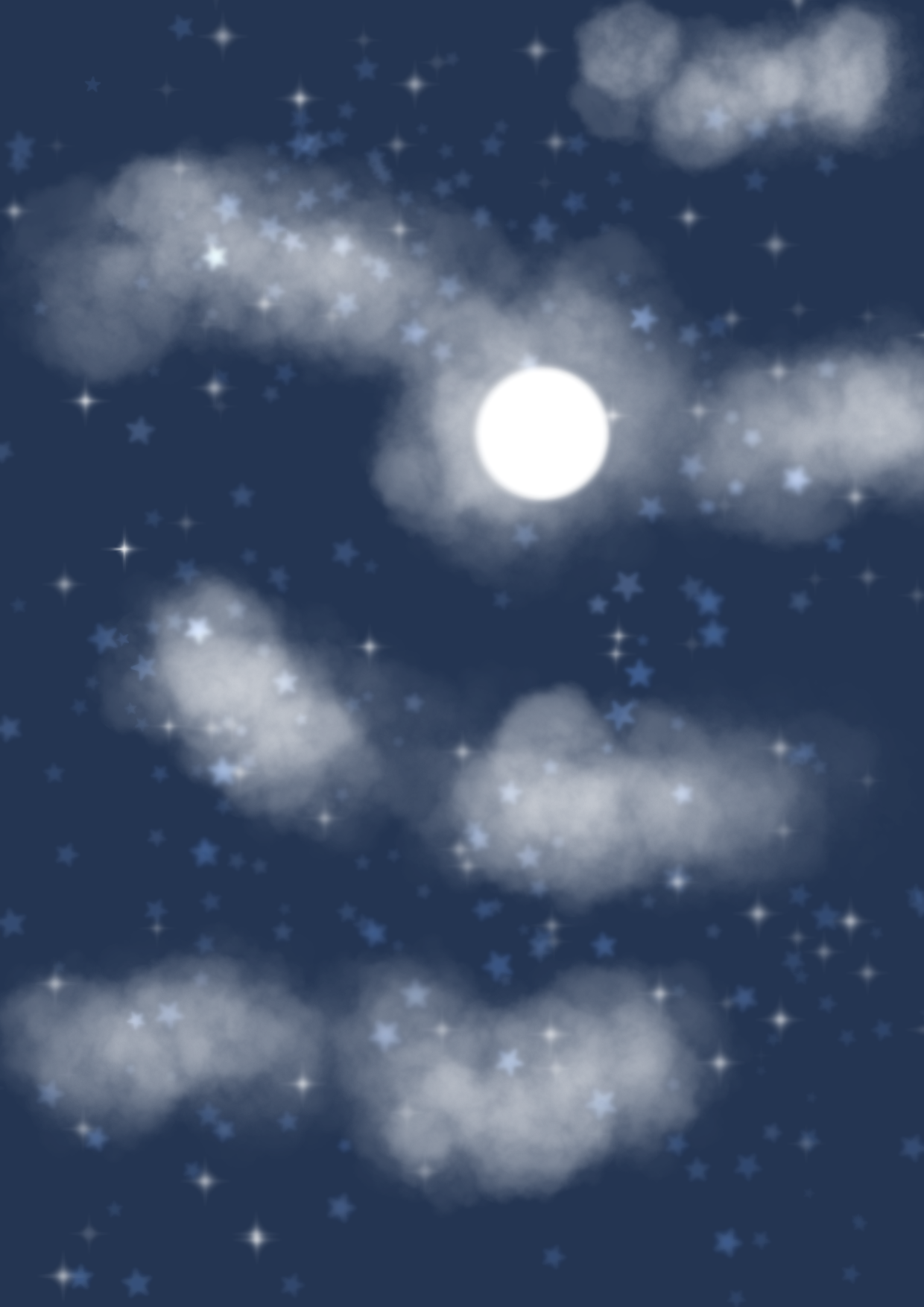 Cloudy moon - ibisPaint