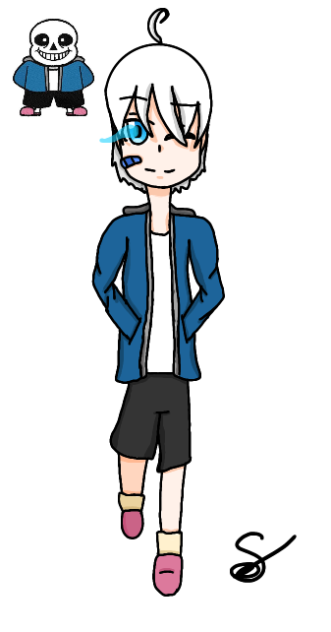 Sans 💙🤍 ù3ú - ibisPaint