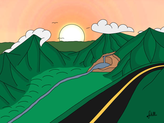 Mountain Landscape - ibisPaint