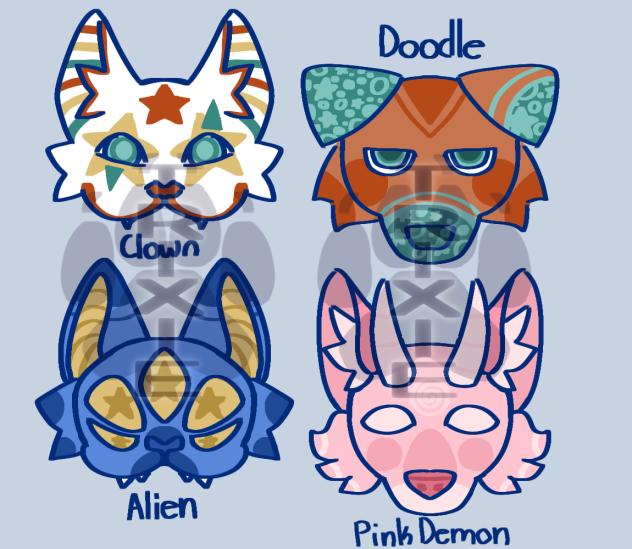 Therian mask designs NOT F2U - ibisPaint