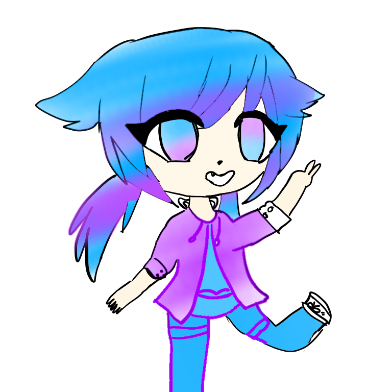 first time making my oc face front - ibisPaint