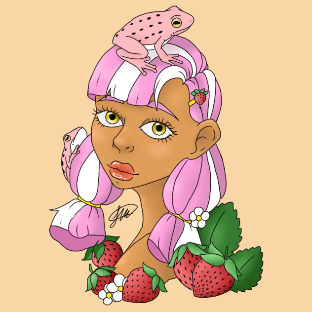 strawberry frog - ibisPaint