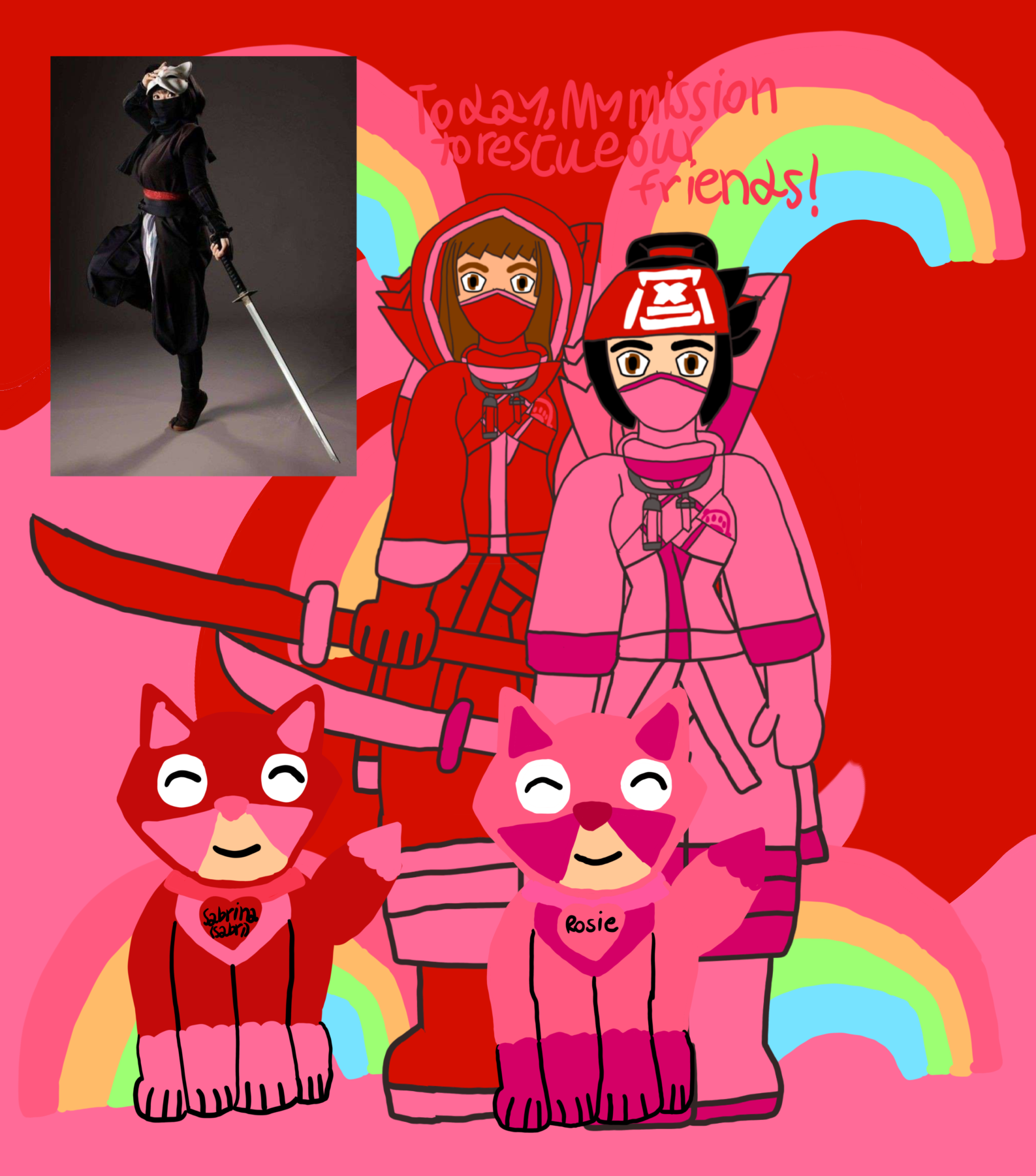 Ninja Wendy And Ninja Suzume - ibisPaint