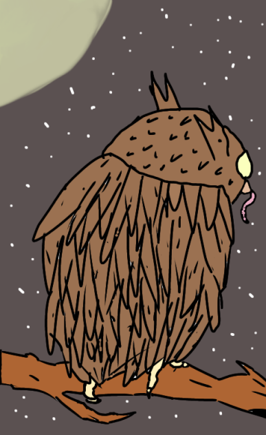 Owl drawing - ibisPaint