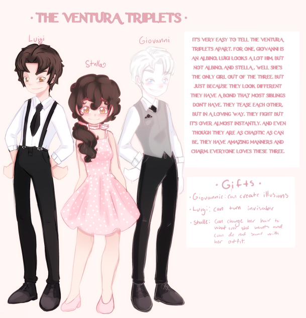 The Ventura triplets (Encanto ocs) - ibisPaint