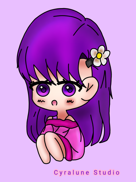 Purple Chibi - ibisPaint