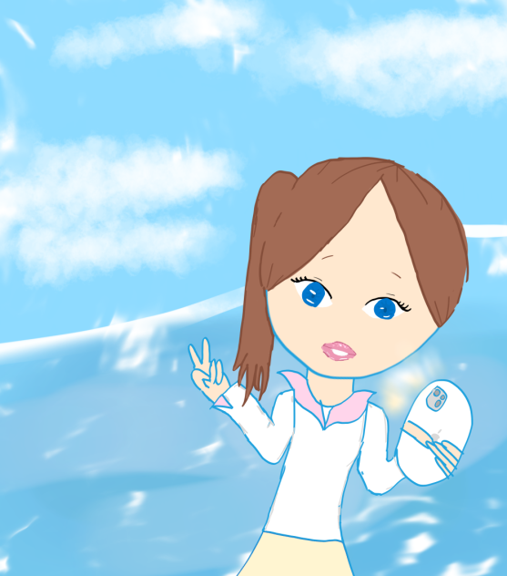 Beach selfie - ibisPaint