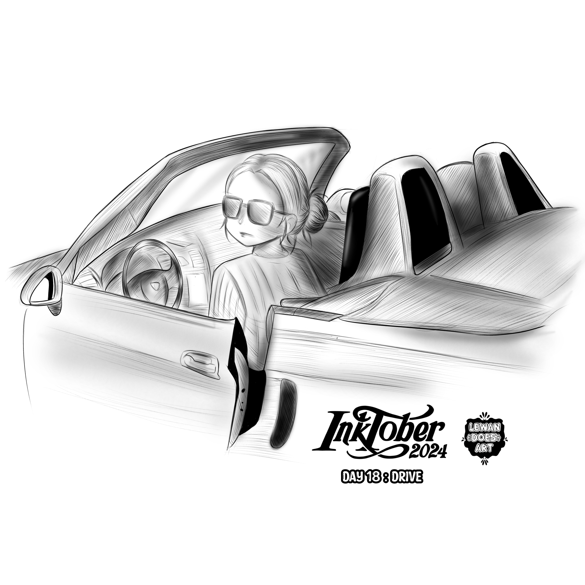 INKTOBER 2024 DAY 18 DRIVE - ibisPaint