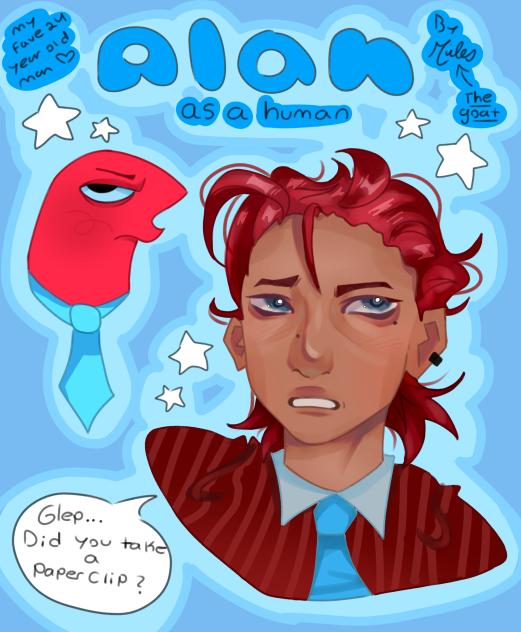Alan as a human - ibisPaint