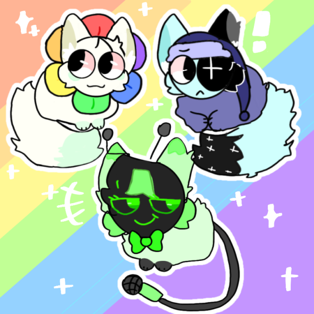 dandy, astro and vee but cat ver - ibisPaint