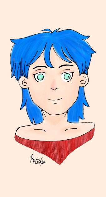 Blue hair - ibisPaint