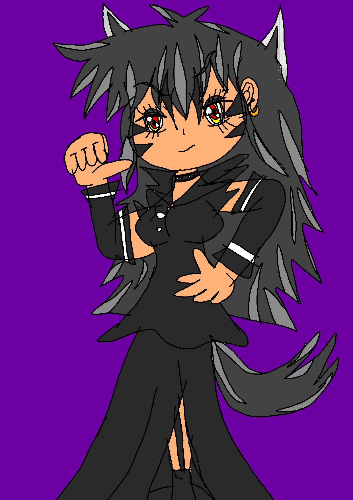 How to draw Mightyena Human (Pokémon) - ibisPaint