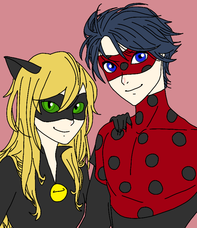 ladynoir and Mr.bug - ibisPaint