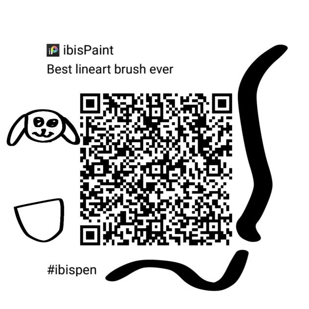 Lineart brush qr code - ibisPaint
