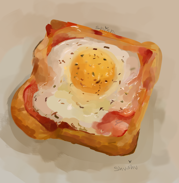 Egg and ham sandwich - ibisPaint