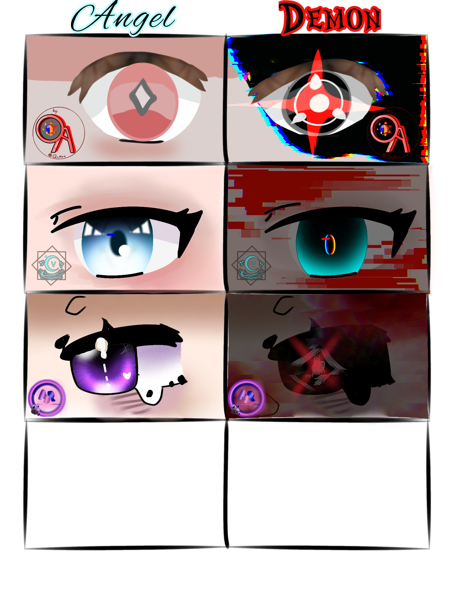 collaboration eye angle Vs demon - ibisPaint