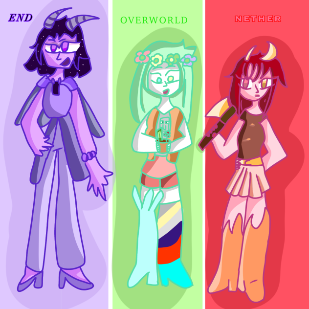 Minecraft Dimensions - ibisPaint