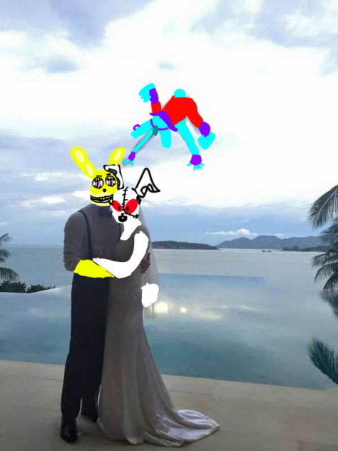 glitchtrap and vannys wedding - ibisPaint