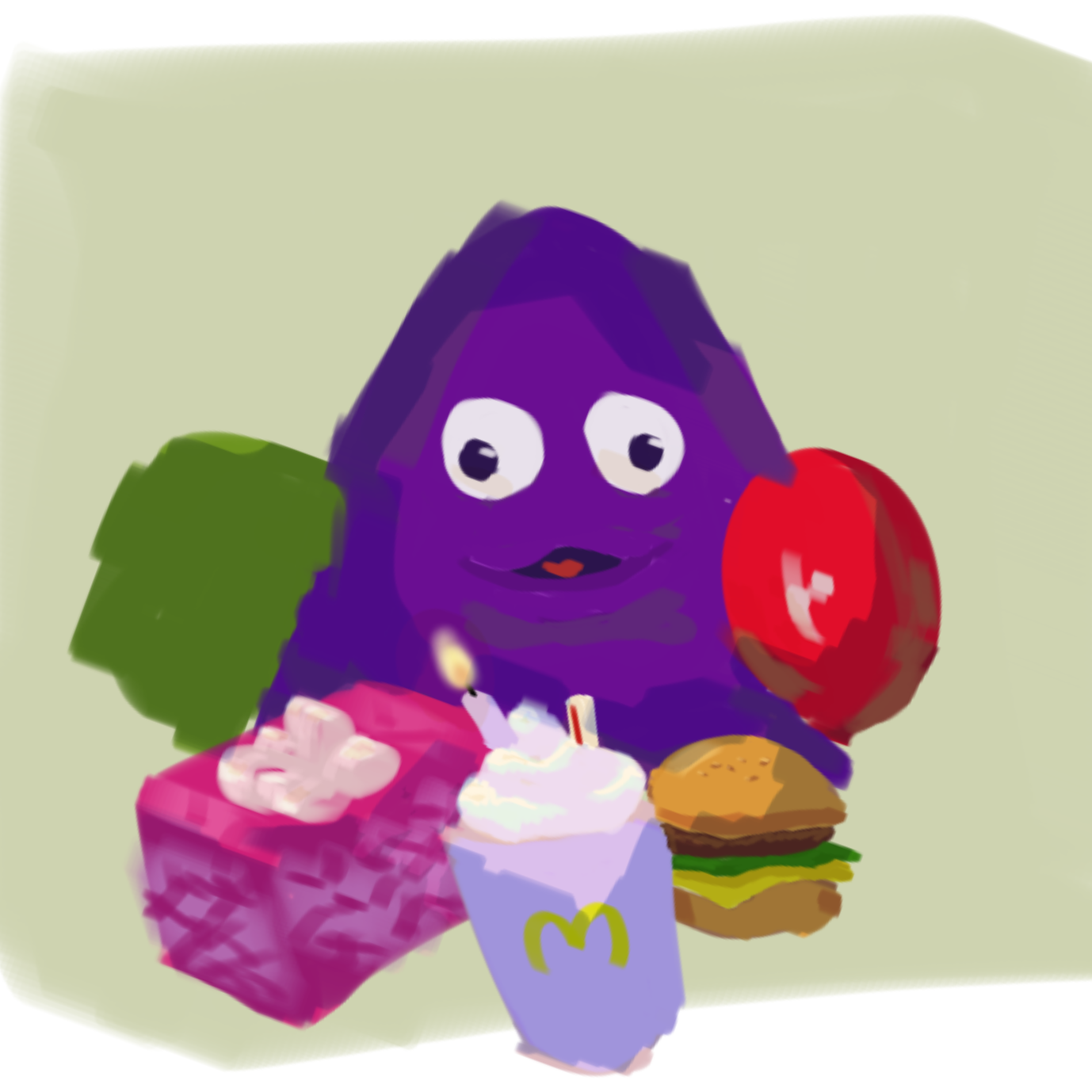 Grimace Bday - ibisPaint