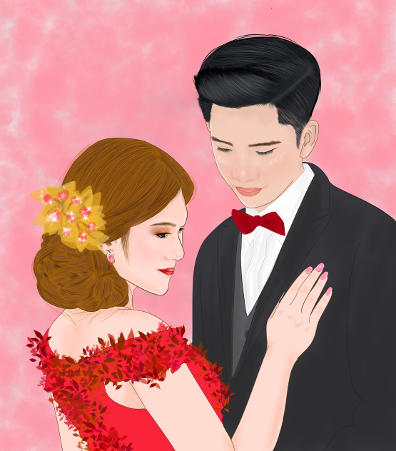 Portrait drawing_hot wedding - ibisPaint