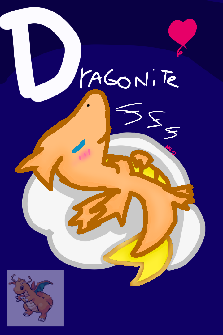 Dragonite Pkmn Sleep Chibi-Kawaii - ibisPaint