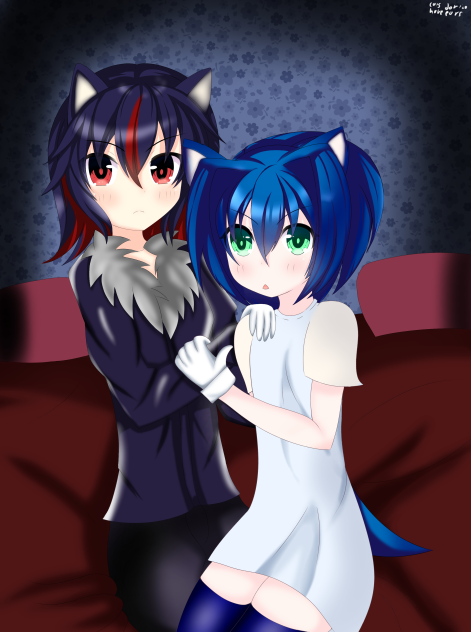 Kemonomimi sonic and shadow - ibisPaint