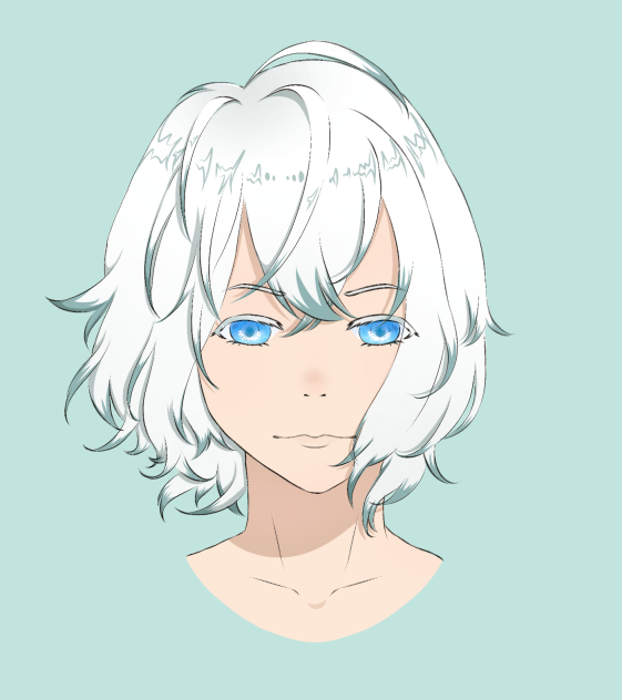 white haired boy - ibisPaint