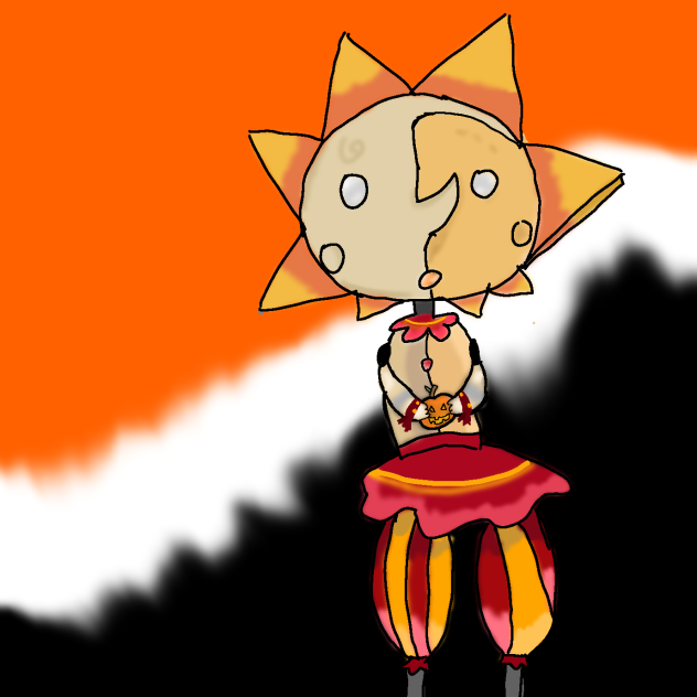 Sundrop finding a jack-o’-lantern - ibisPaint