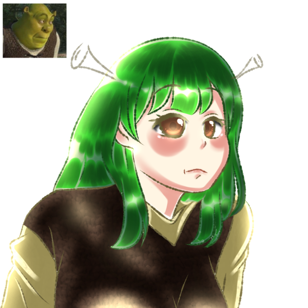 SHREK MEME FACE - ibisPaint