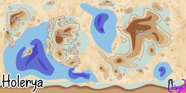 Across Lameria - Holerya World Map - ibisPaint