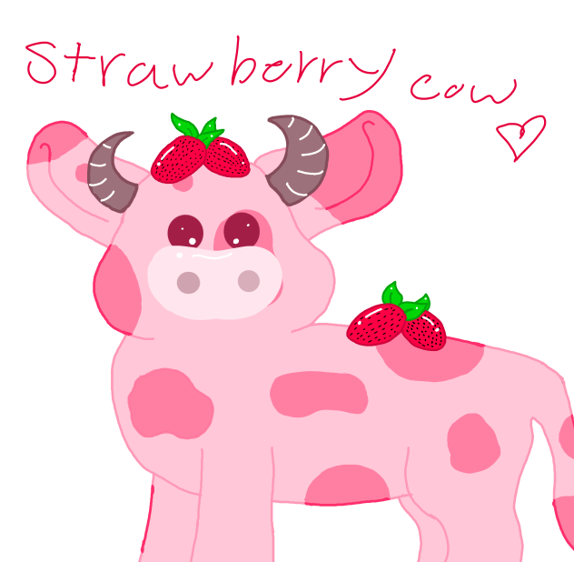 strawberry cow - ibisPaint