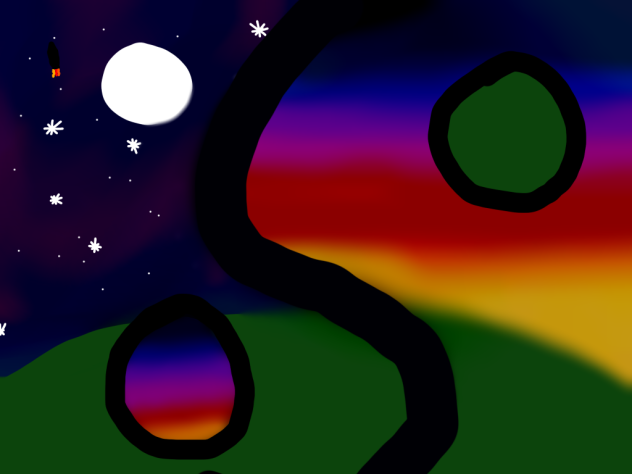 Yin yang sun set - ibisPaint