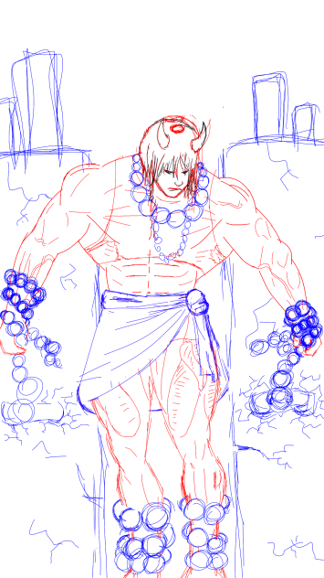 warrior oni girl - ibisPaint