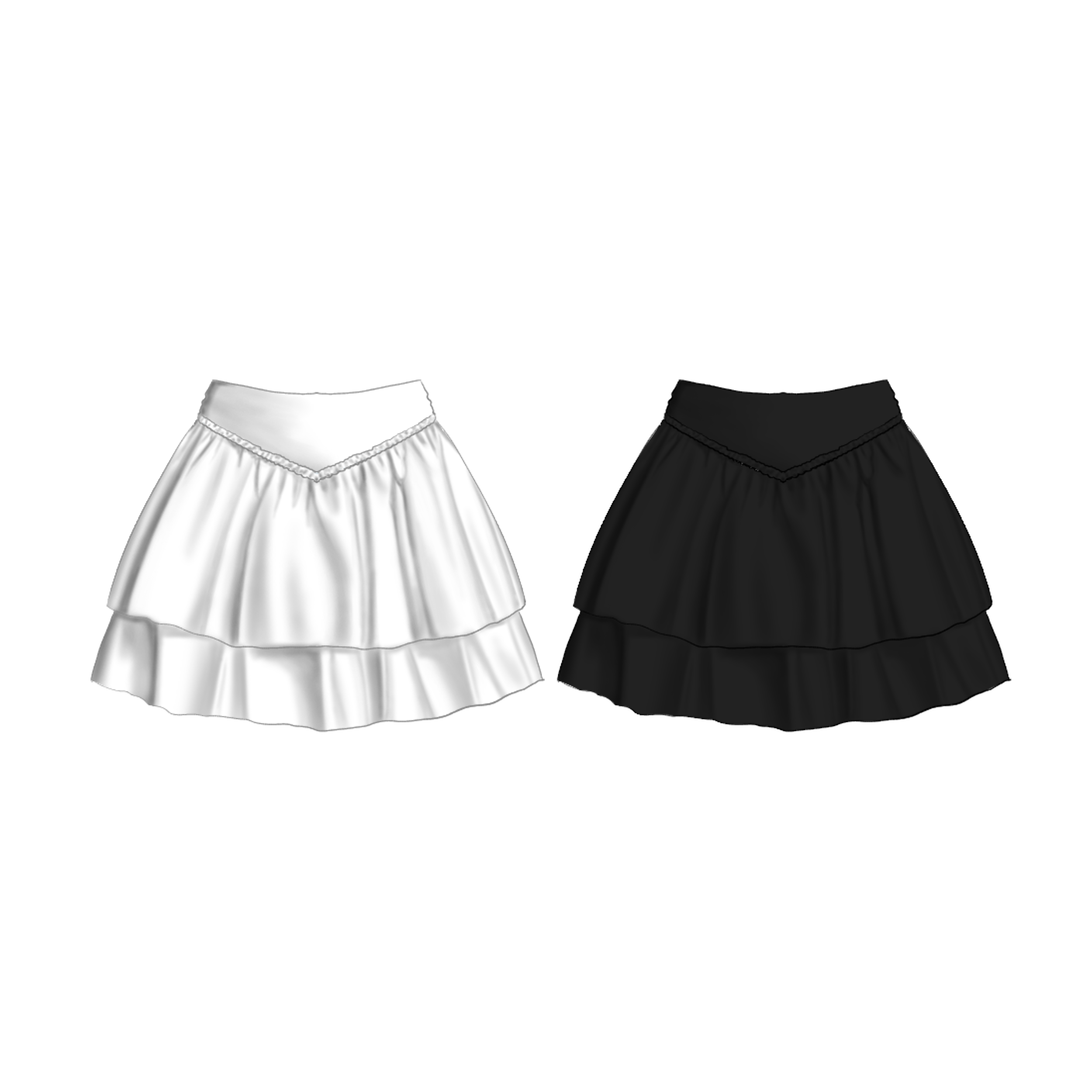 Ruffle skirt - ibisPaint