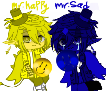 Mr.Happy and Mr.Sad in Gacha Club - ibisPaint