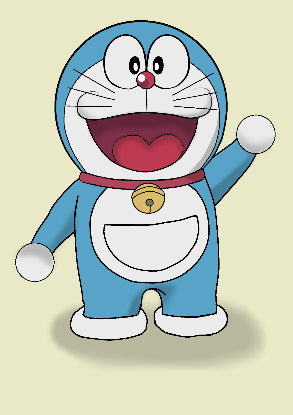 Simple Drawing of Doreamon - ibisPaint