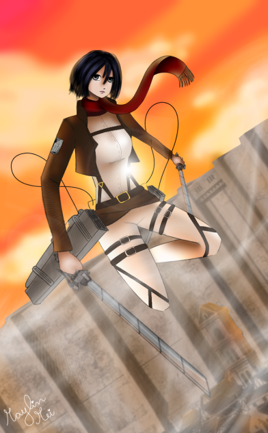 Speedpaint Mikasa SNK - ibisPaint