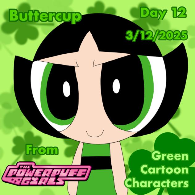 Green Cartoon Characters Day12 Buttercup - ibisPaint