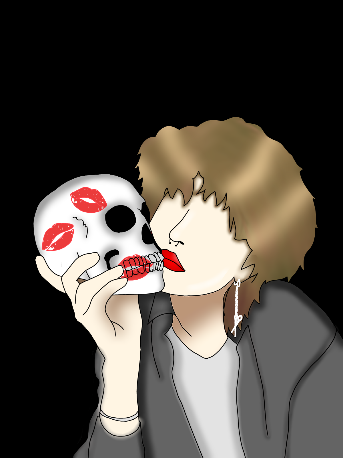 Skulls and kisses - ibisPaint
