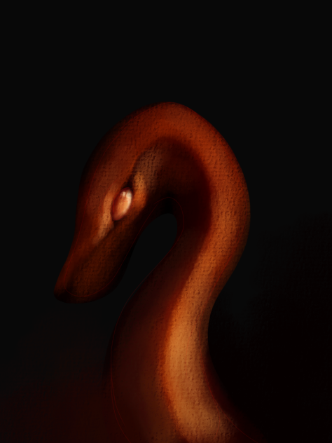 A snake the color of fiery rubies - ibisPaint